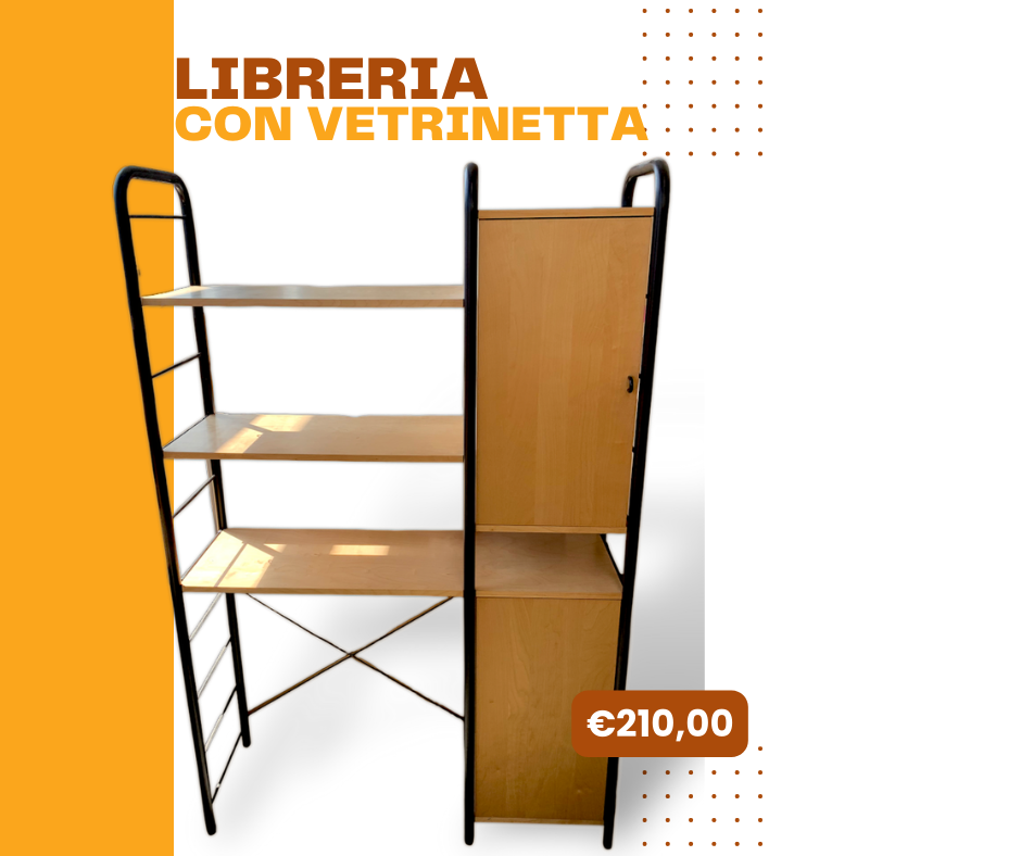 Libreria con vetrinetta - Officina68 - Centro del riuso Ferrara